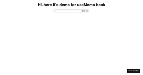 Usememo Codesandbox
