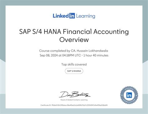 ca hussain lokhandwala on linkedin certificate of completion