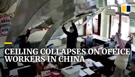 Ceiling Collapses On Office Workers In China South China Morning Post