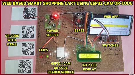 Svsembedded 9491535690 7842358459 Web Based Smart Shopping🛒cart Using Esp32 Cam Qr Code With