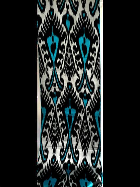 Silk Adras Fabric 100 Handwoven Uzbek Fabric Turquoise Etsy