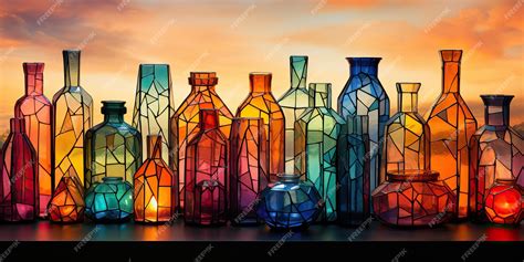 Premium Ai Image Ai Generated Ai Generative Abstract Geometric Glass