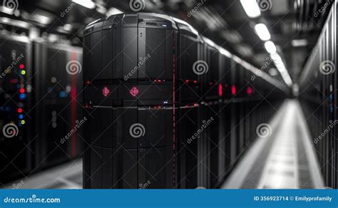 Powerful Ai Supercomputer In A High Tech Data Center With Advanced