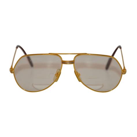 Cartier Mens 18k Gold Frame Glasses At 1stdibs 18k Gold Glasses Frames Mens 18k Gold