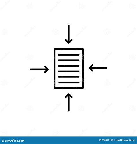 file compressor icon set reduce data and size of the folder vector
