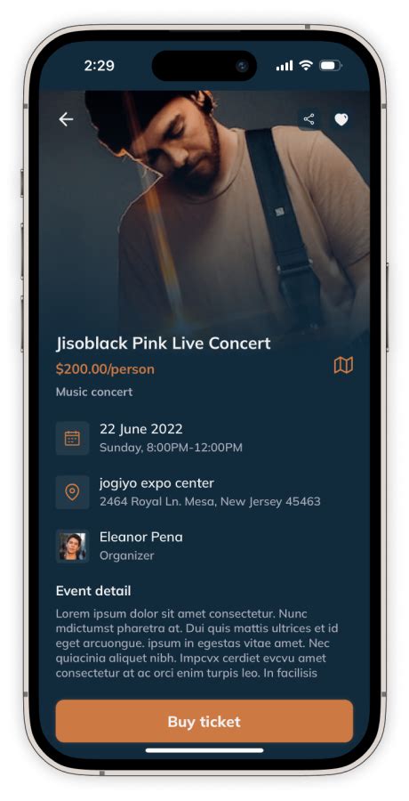 Events App Template Dj App Template Event Ticket Booking App Template In React Native