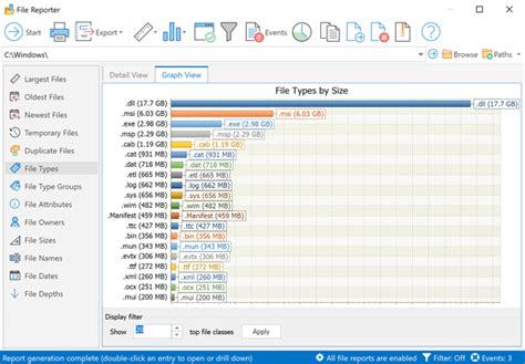 File Types Report FolderSizes