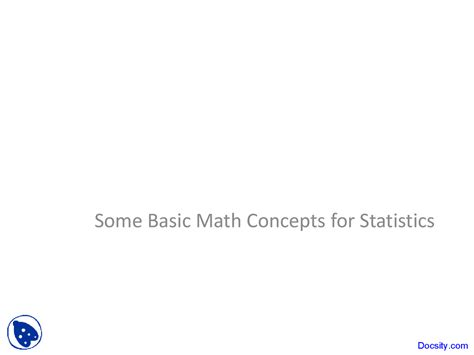 Basic Math Concepts Basic Statistics For Sociology Lecture Slides