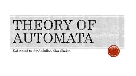 introduction to finite automata ppt