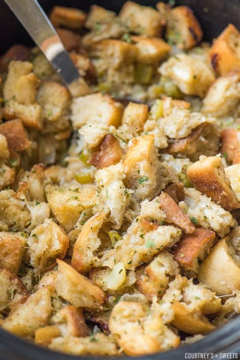 Slow Cooker Stuffing Courtneys Sweets