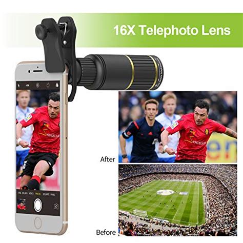Apexel Camera Phone Lens Kit Remote Shutter Phone Tripod In Phone Lens Metal X