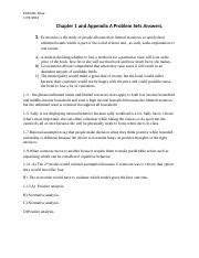 Chapter And Appendix A Problem Sets Answers Pierrette Rose Chapter And Appendix