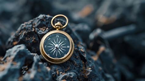 Premium Photo Outdoors Navigation Concept Compass Direction Concept