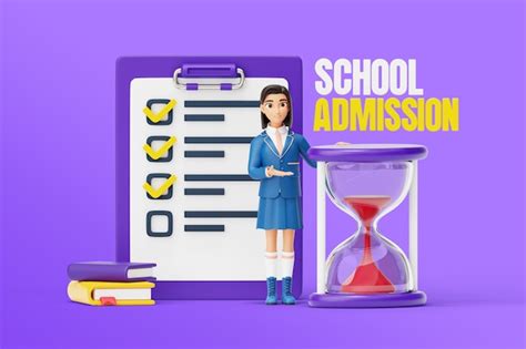 Premium Psd School Admission Background
