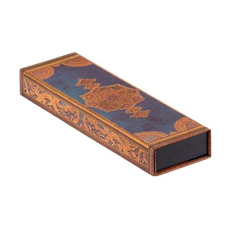 Paperblanks Pencil Case Safavid Binding Art Indigo — Pulp Addiction