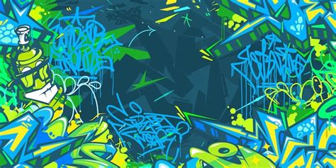 Premium Vector Trendy Abstract Urban Street Art Graffiti Style Vector