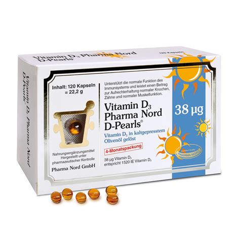 Vitamin D3 Pharma Nord D Pearls 38 µg 120 St Shop Apotheke