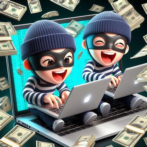 3d Online Hacker Laughing Premium Ai Generated Image