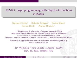 P Kt Logic Programming With Objects Functions In Kotlin PPT