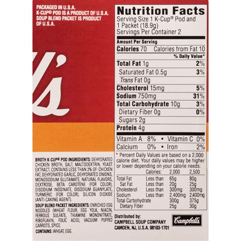 List Of Best Campbells Chicken Noodle Soup Nutrition Ever Easy