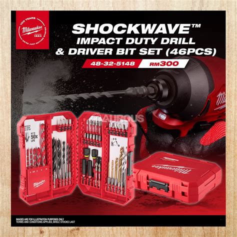 Milwaukee Shockwave Impact Duty Drill And Driver Bit Set 46 Pcs 48 32