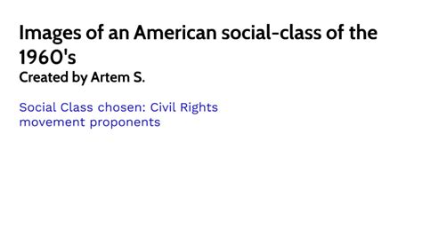 Example Of An American Social Class Of 1960s By Artem Sultanshin On Prezi