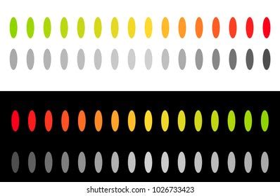 Colored Progress Bars Progress Strength Indicators Stock Vector