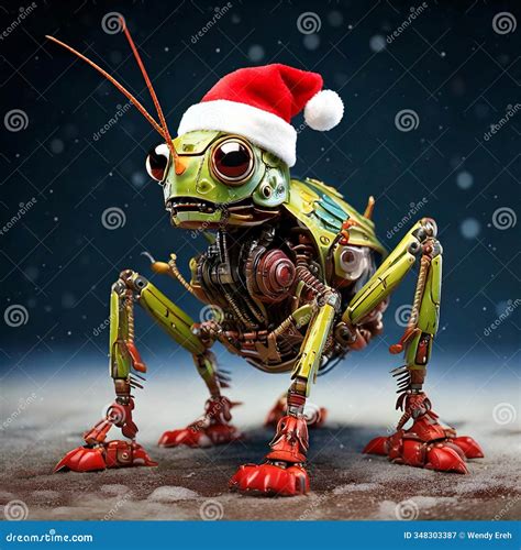 Grasshopper Robot With Detail And Blurred Background Royalty Free Stock