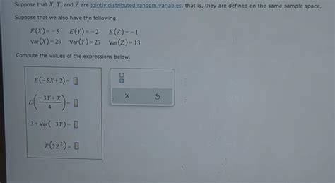 Solved Suppose That Xy And Z Are Jointly Distributed