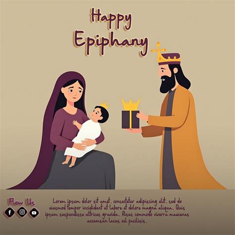 Happy Epiphany Day Illustration Epiphany Illustration With Flat Character Of A Mother Hugs Her