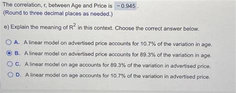 Solved Explain The Meaning Of R2 In This Context Choose