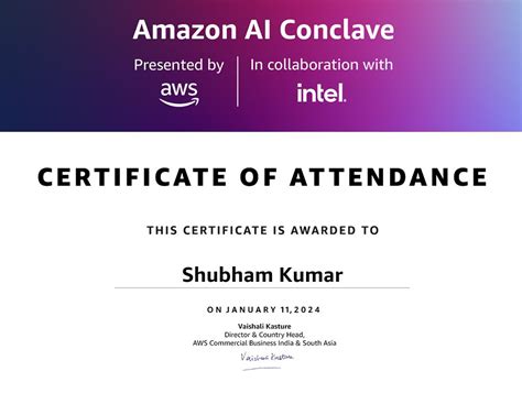 Recently Attended The Amazon Ai Conclave By Amazon Web Services Aws In Collaboration With