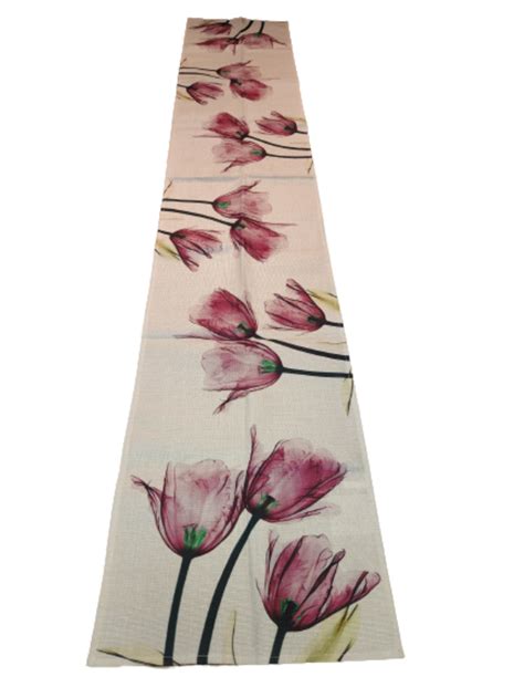 Cotton Table Runner Tulip Design Shop Today Get It Tomorrow
