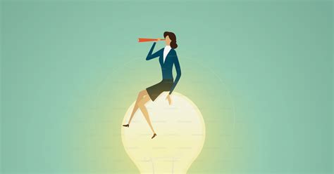 사업가는 전구 창조적 개념 솔루션에 앉아 망원경으로 비전과 야망을 성공시킵니다 일러스트레이션 벡터 벡터 Unsplash의 밝다 이미지