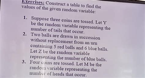 Exercises Construct A Table To Find The StudyX
