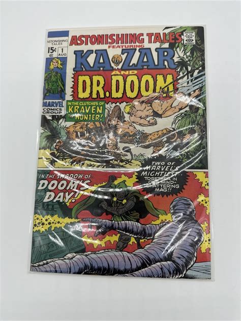 Astonishing Tales 1 Marvel 1970 Dr Doom And Ka Zar Series Vf Cond