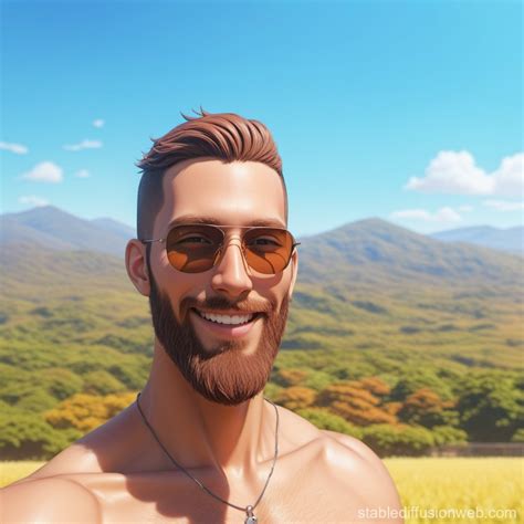 Caucasian Male In Anime Style With Sunglasses Stable Diffusion Online