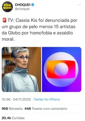 Cássia Kis é Denunciada Por Colegas De Profissão Homofobia