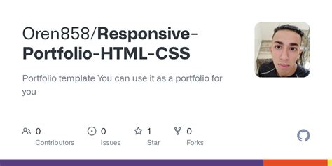GitHub Oren Responsive Portfolio HTML CSS Portfolio Template You Can Use It As A Portfolio
