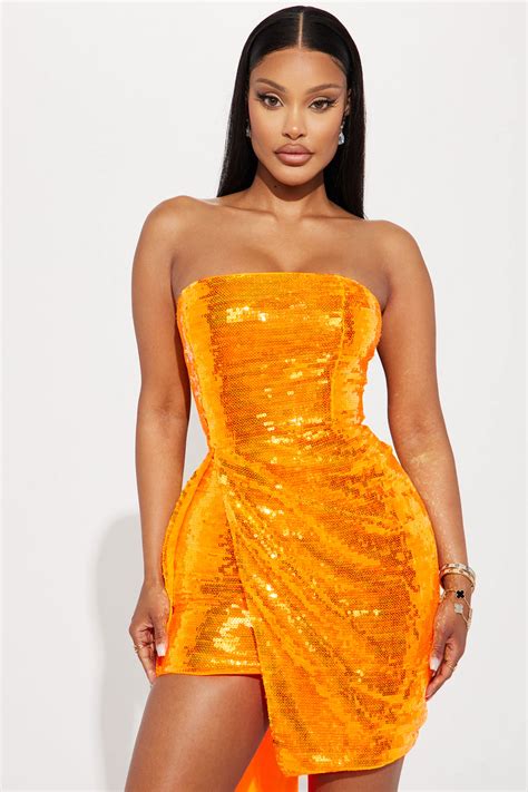 Her World Mini Dress Orange Fashion Nova Dresses Fashion Nova