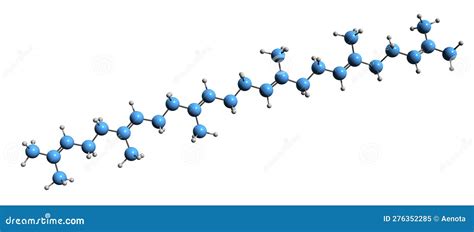 3d Image Of Squalene Skeletal Formula Stock Illustration Illustration