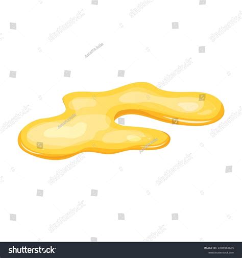 Puddle Yellow Oil Isolated Honey Urine Stock Vector Royalty Free