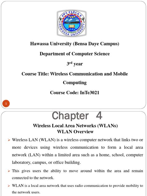 Ch 4 Wirless Communication And Mobil Computing Pdf Wireless Lan Ieee 802 11