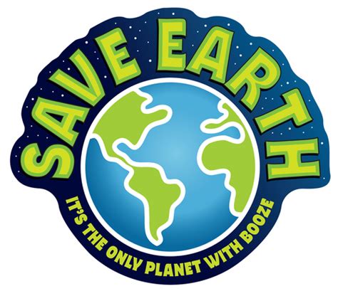 Sticker Save Earth Set Of 6 Desperate Enterprises