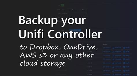 How To Backup Unifi Controller To A Cloud Storage — Lazyadmin
