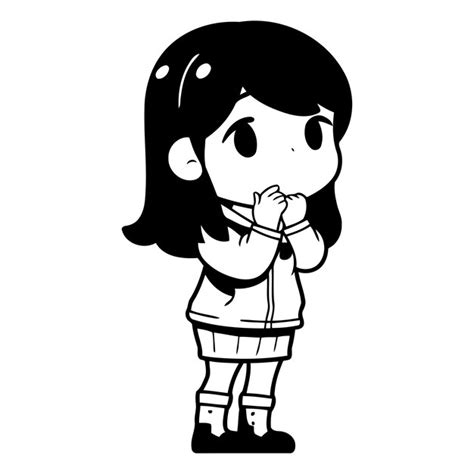 Premium Vector Illustration Of A Cute Girl Posing In A Red Jacket