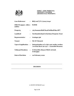 Fillable Online What Happens At The First Tier Tribunal Property