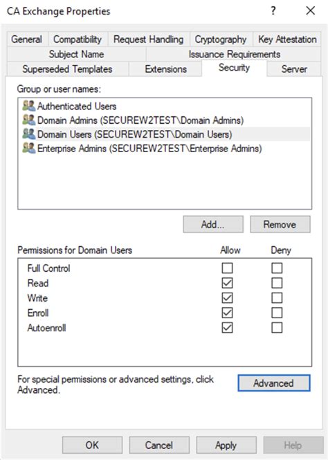 Domain Controller Certificate Template
