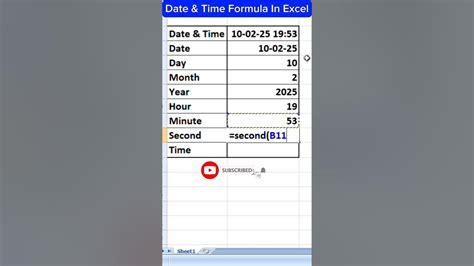 Date And Time Formula In Excel Data Exceltricks Exceltips Yutubeshorts Tech Shorts Youtube