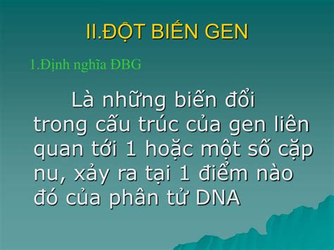 PPT ĐỘT BIẾN GEN PowerPoint Presentation free download ID
